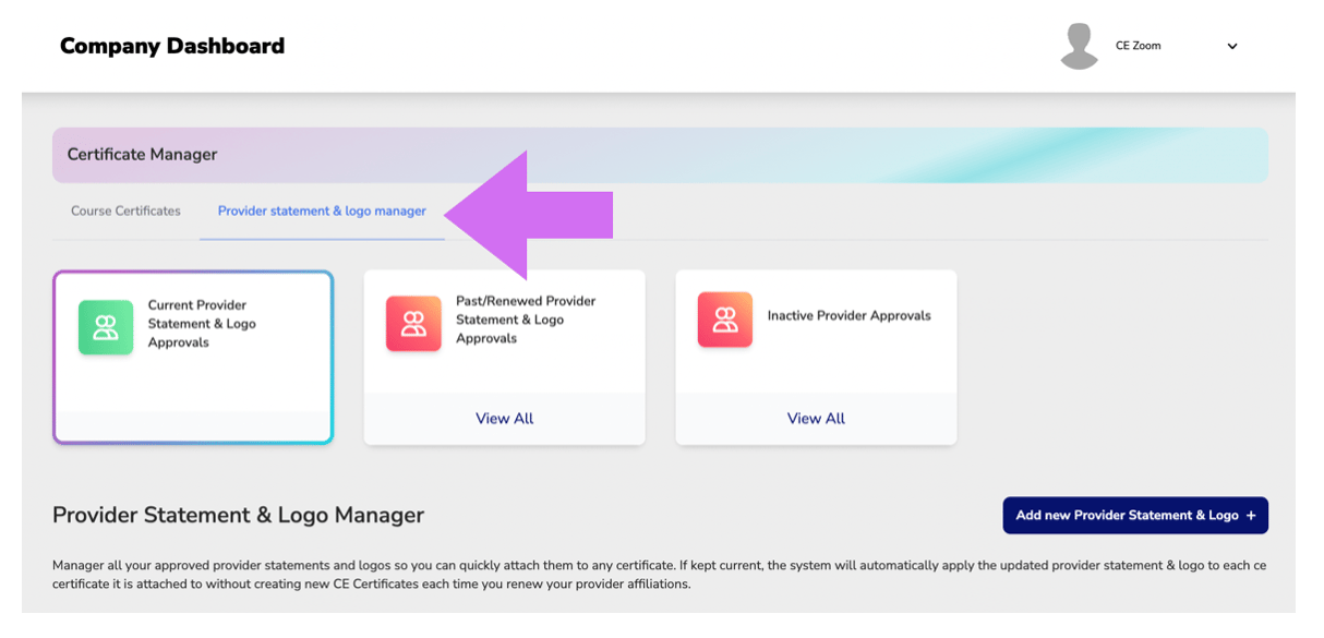 How to Navigate and Use the Provider Statement & Logo Manager in CE ...
