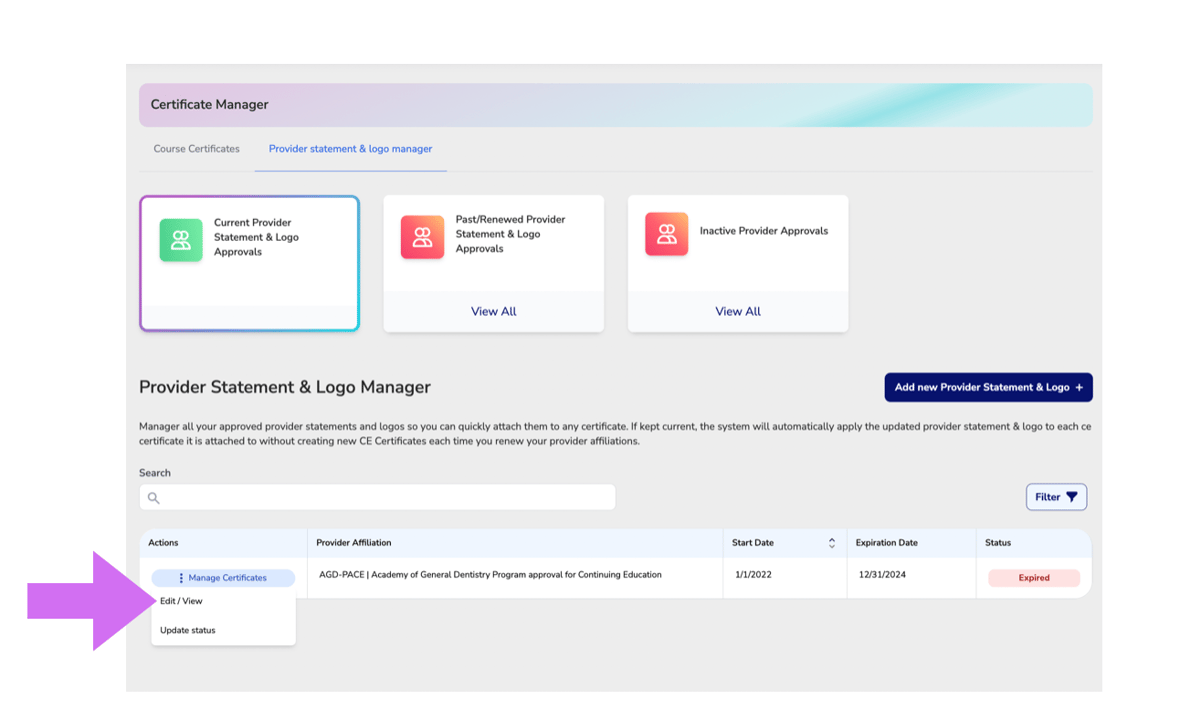 How to Navigate and Use the Provider Statement & Logo Manager in CE ...