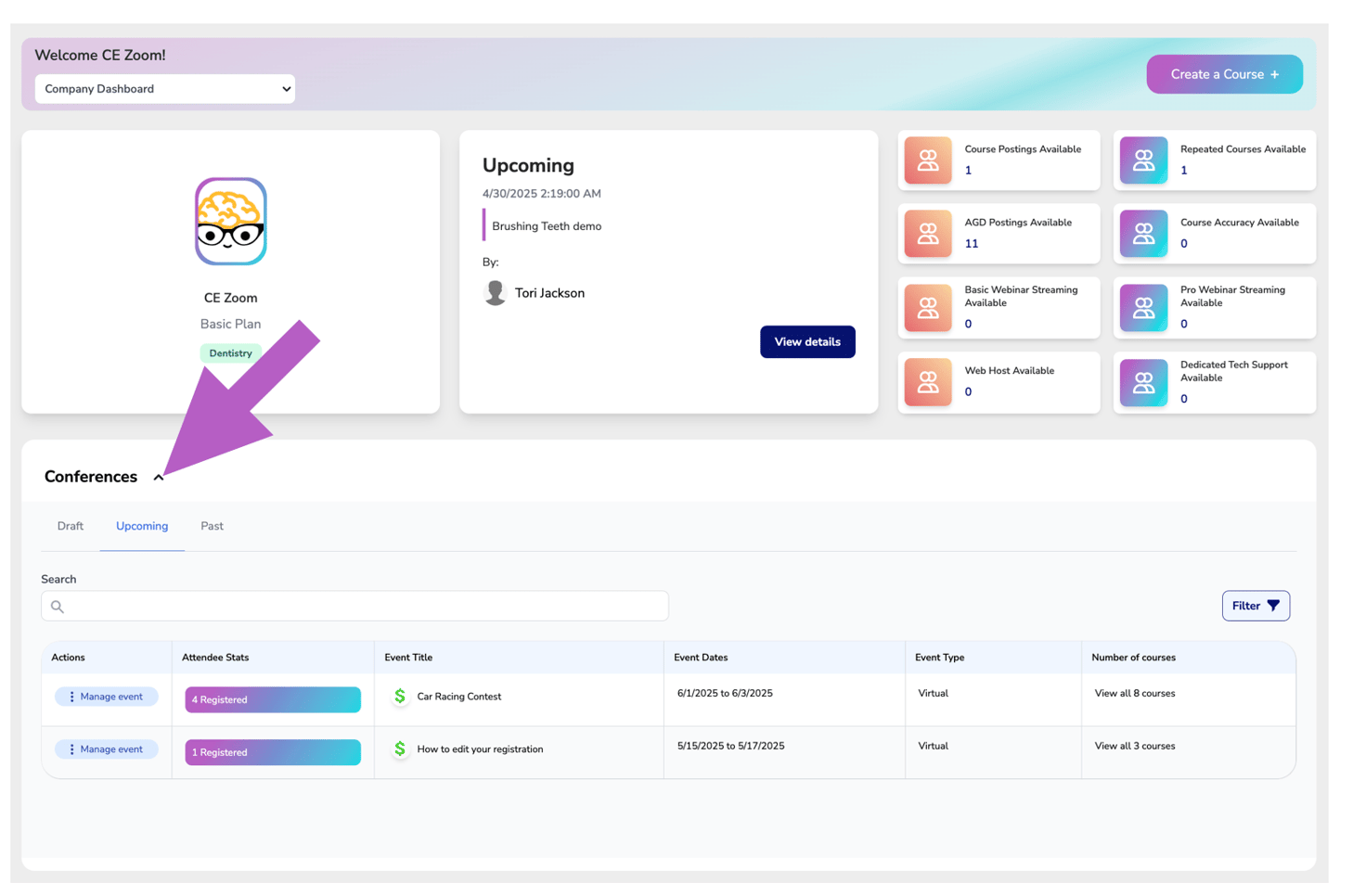 How to find the verification code for a course managed on CE Zoom (V2)