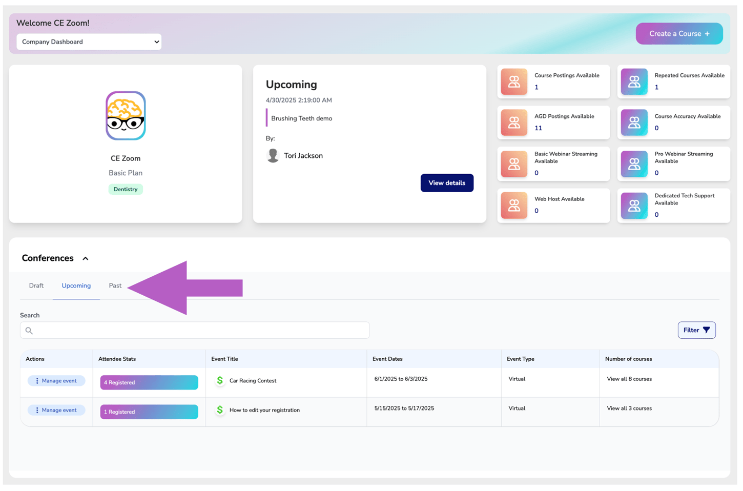 How to find the verification code for a course managed on CE Zoom (V2)