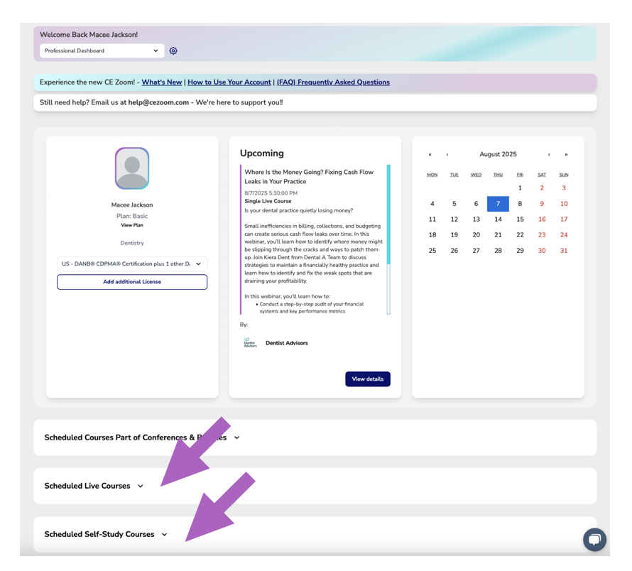 How to Register for a Course on CE Zoom (V2)