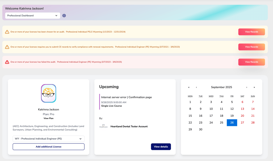 Understanding My CE Zoom (V2) Professional Dashboard