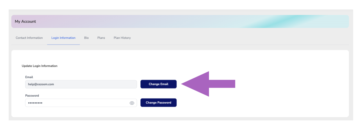 Understanding the My Account (Contact Info, Login Info, Bio) on CE Zoom ...