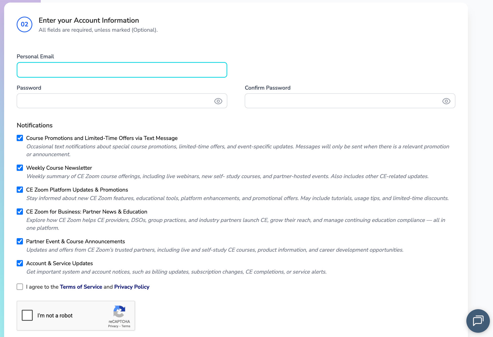 How to sign up as a professional on CE Zoom (V2)