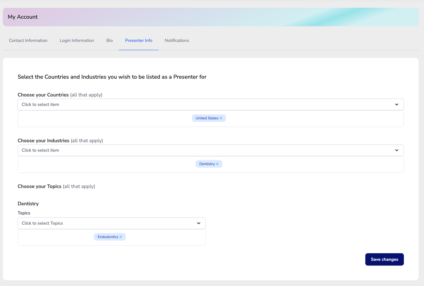 Understanding the My Account (Contact Info, Login Info, Bio) on CE Zoom ...