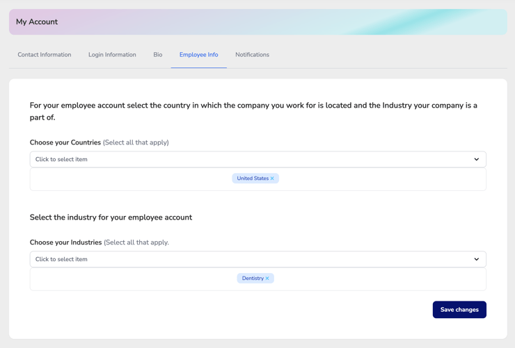 Understanding the My Account (Contact Info, Login Info, Bio) on CE Zoom ...