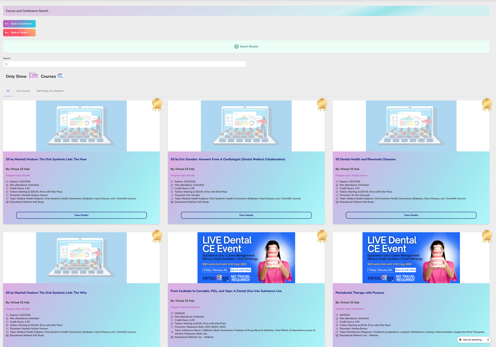 Find a Course Feature